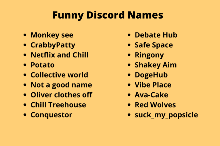 275+ Best Funny Discord Names For All (Ultimate List) - Decidel